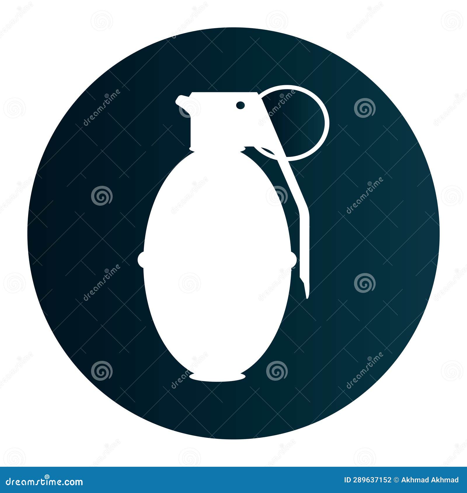 Grenade icon stock vector. Illustration of template - 289637152