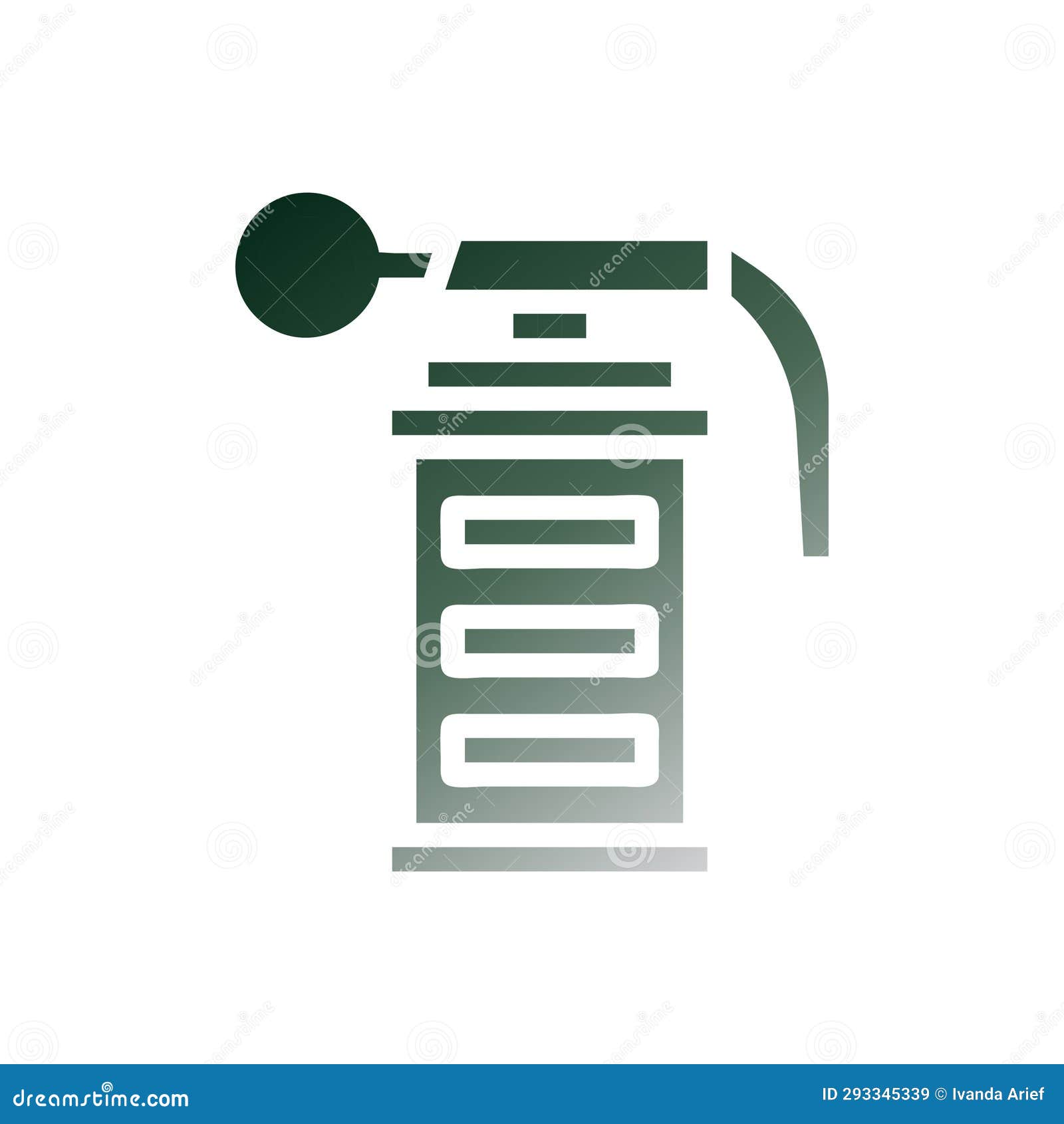 Grenade Solid Icon. Military Weapon Vector Illustration Isolated On ...