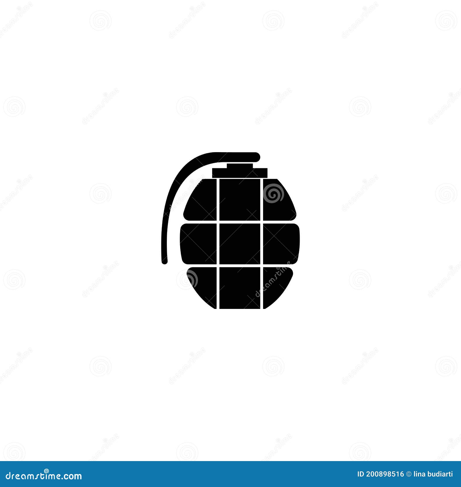 Grenade icon stock vector. Illustration of weapon, vector - 200898516