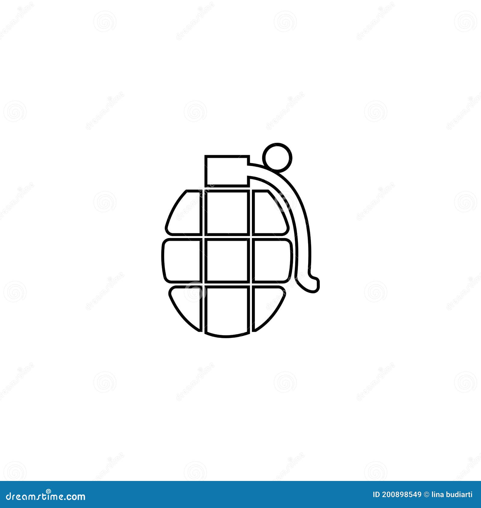 Grenade icon stock vector. Illustration of template - 200898549