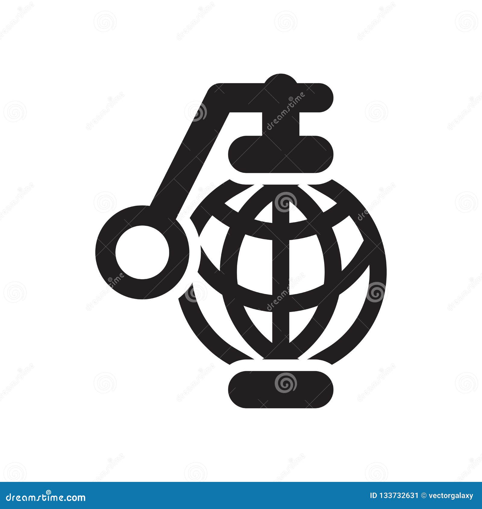 Grenade Icon Vector Sign and Symbol Isolated on White Background Stock ...