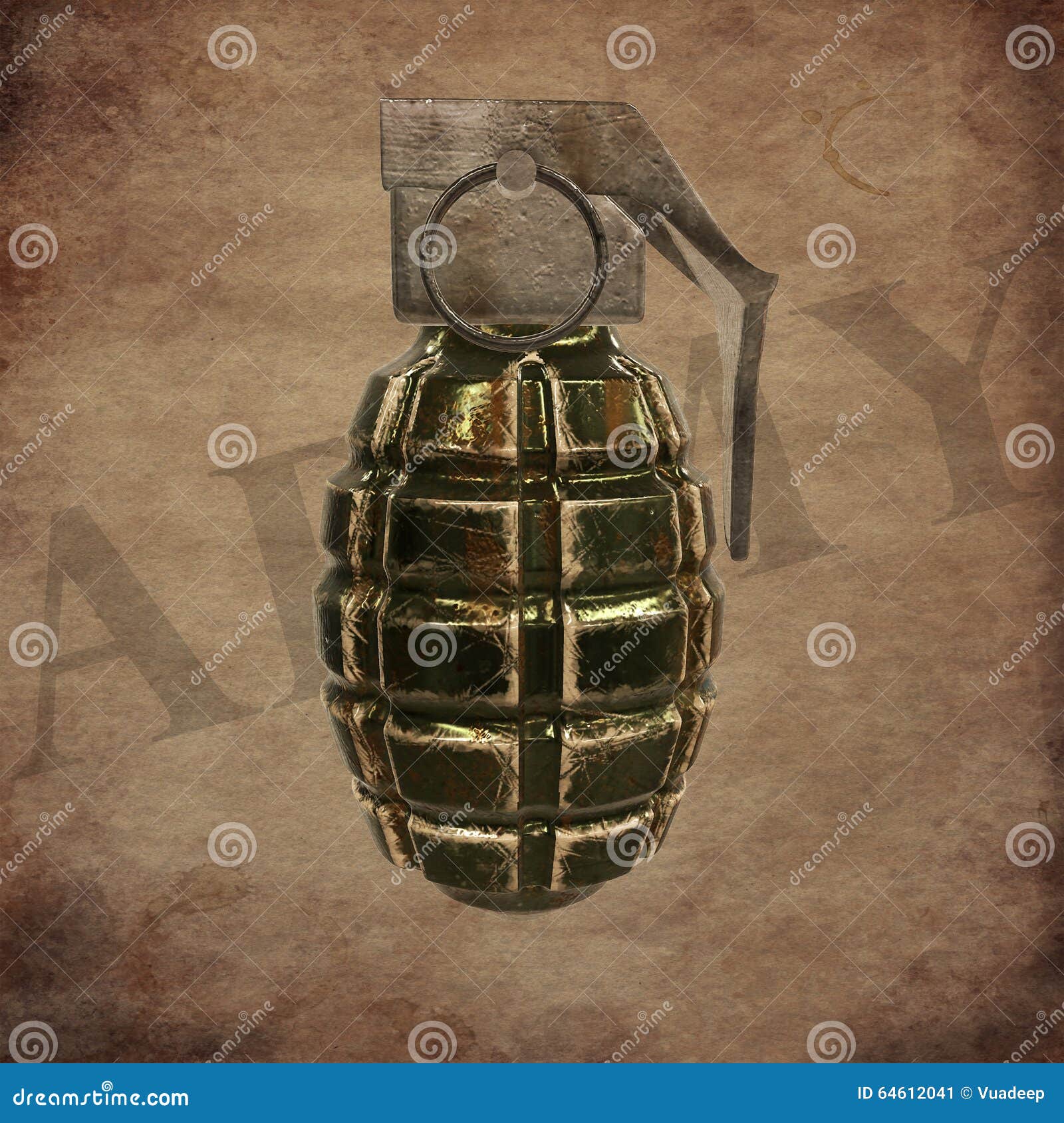 Grenade stock illustration. Illustration of render, military - 64612041
