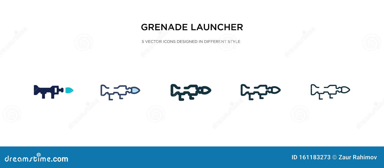 Grenade Launcher Icon in Different Style Vector Illustration. Two ...