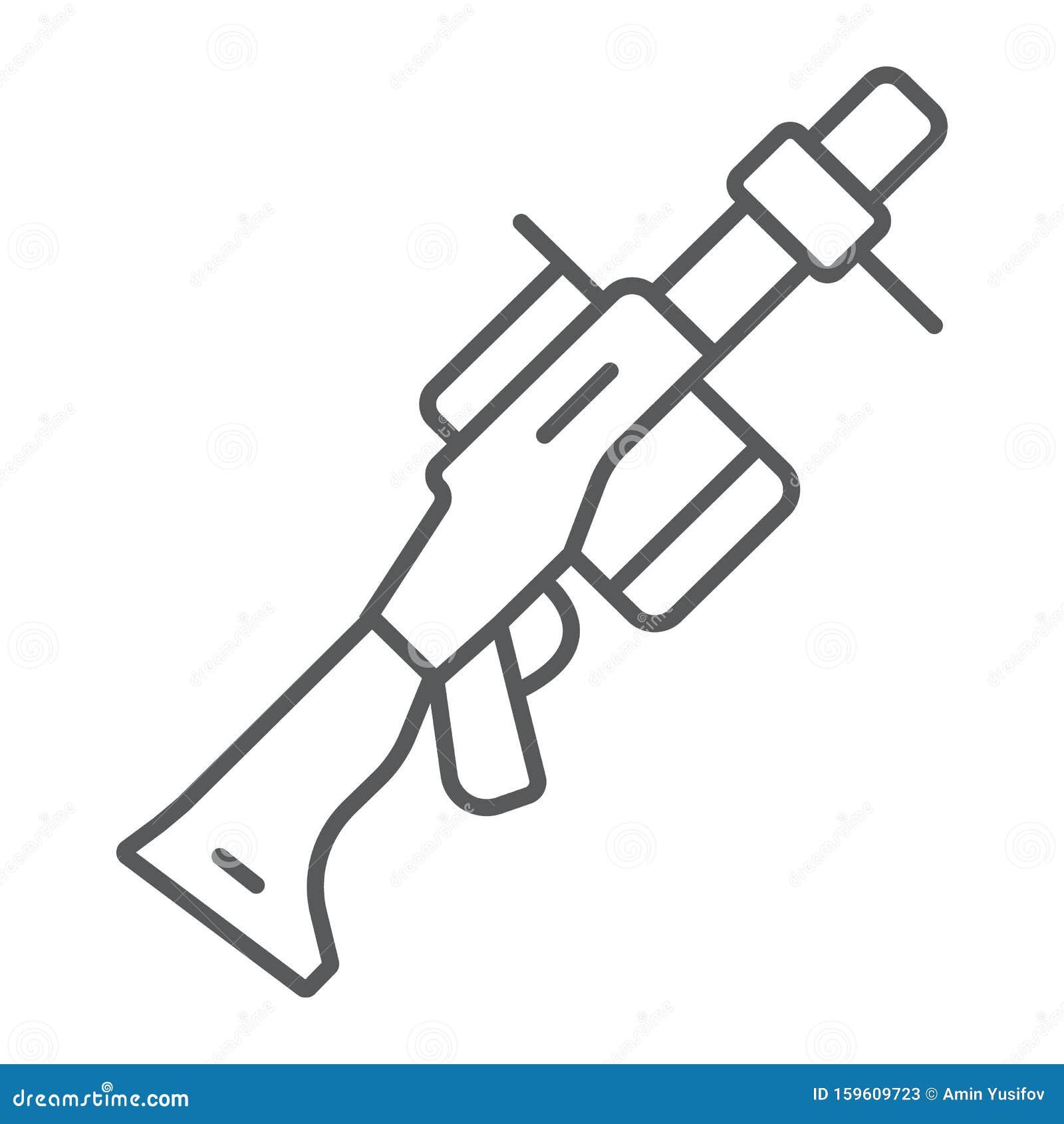 Linear Launcher Icon From Army And War Outline Collection. Thin Line ...