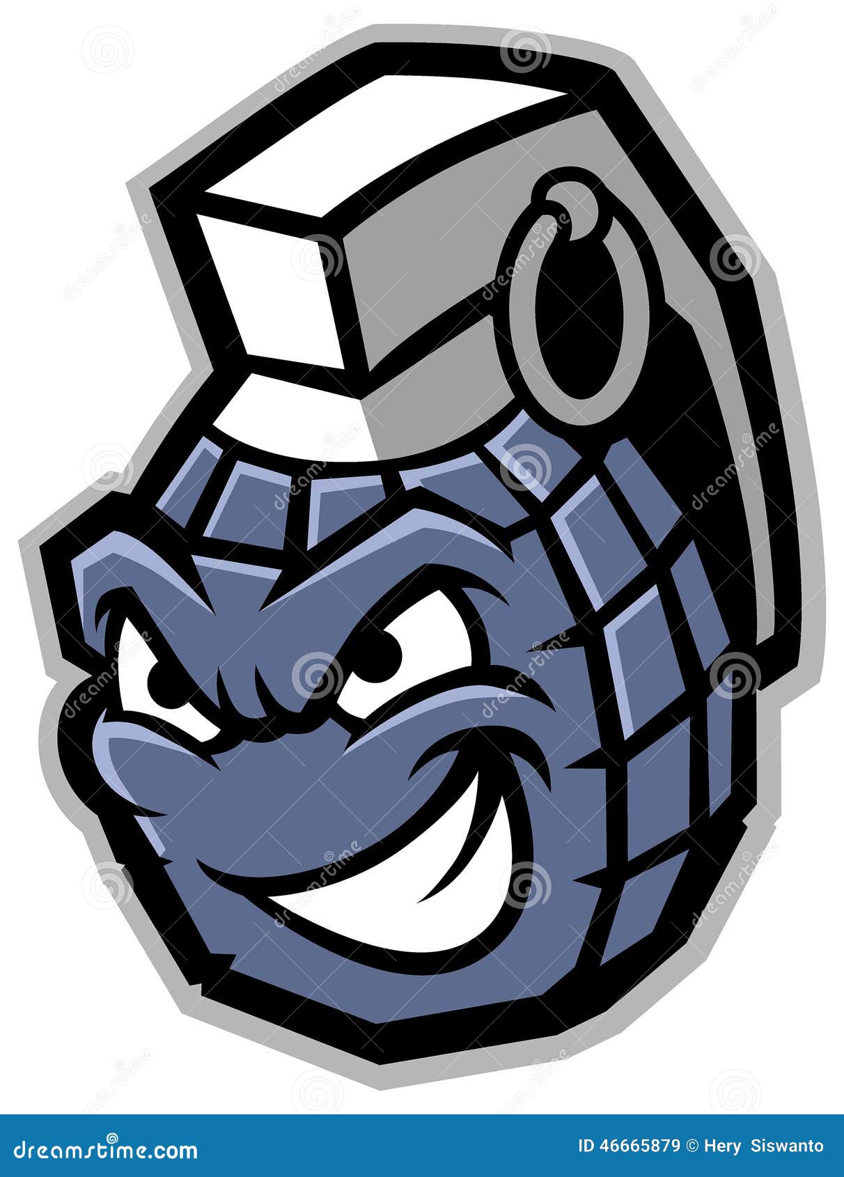 Grenade mascot stock vector. Illustration of lock, attack - 46665879