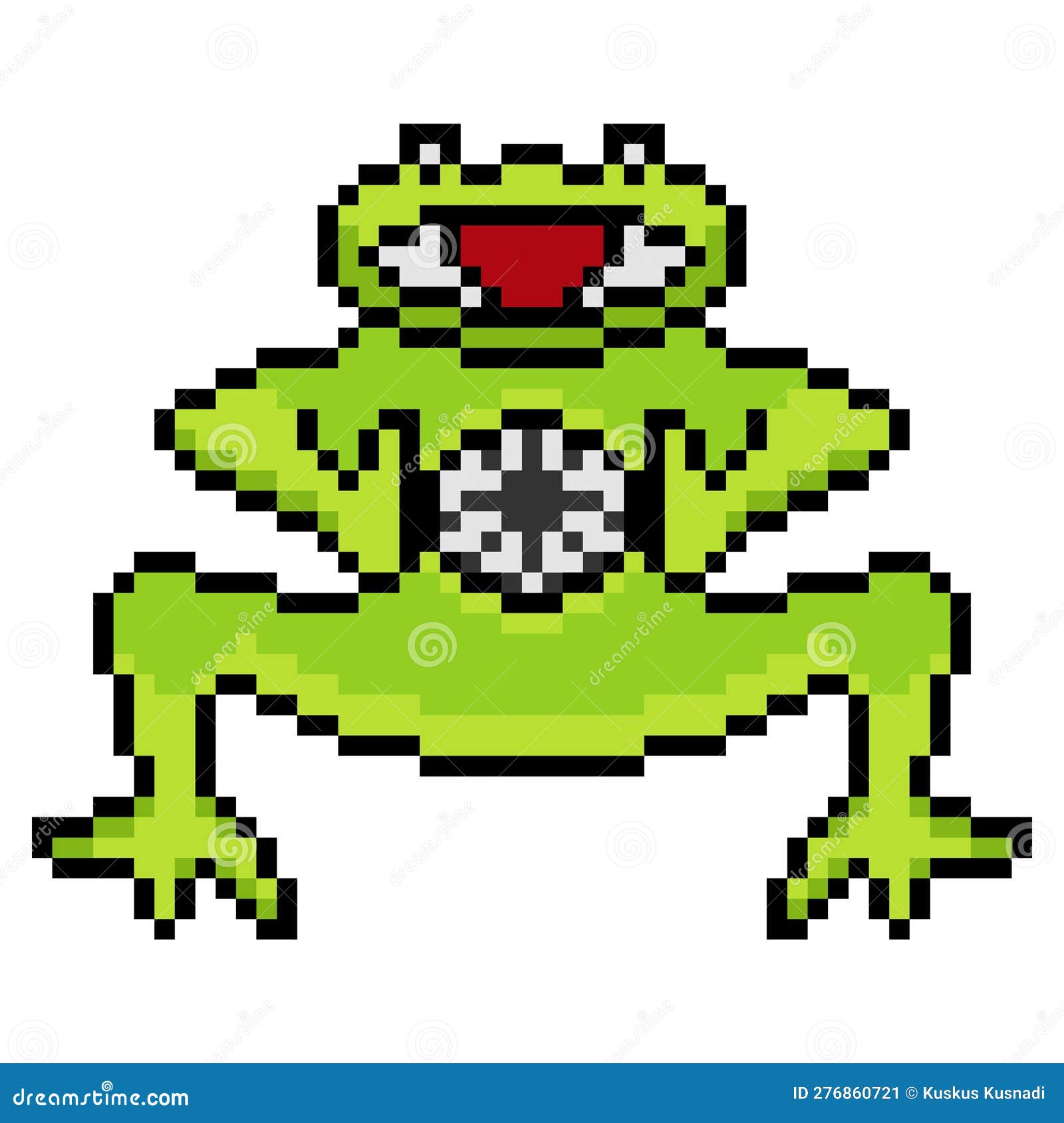 Grenouille Pixel Art Attraper Une Balle Illustration de Vecteur ...