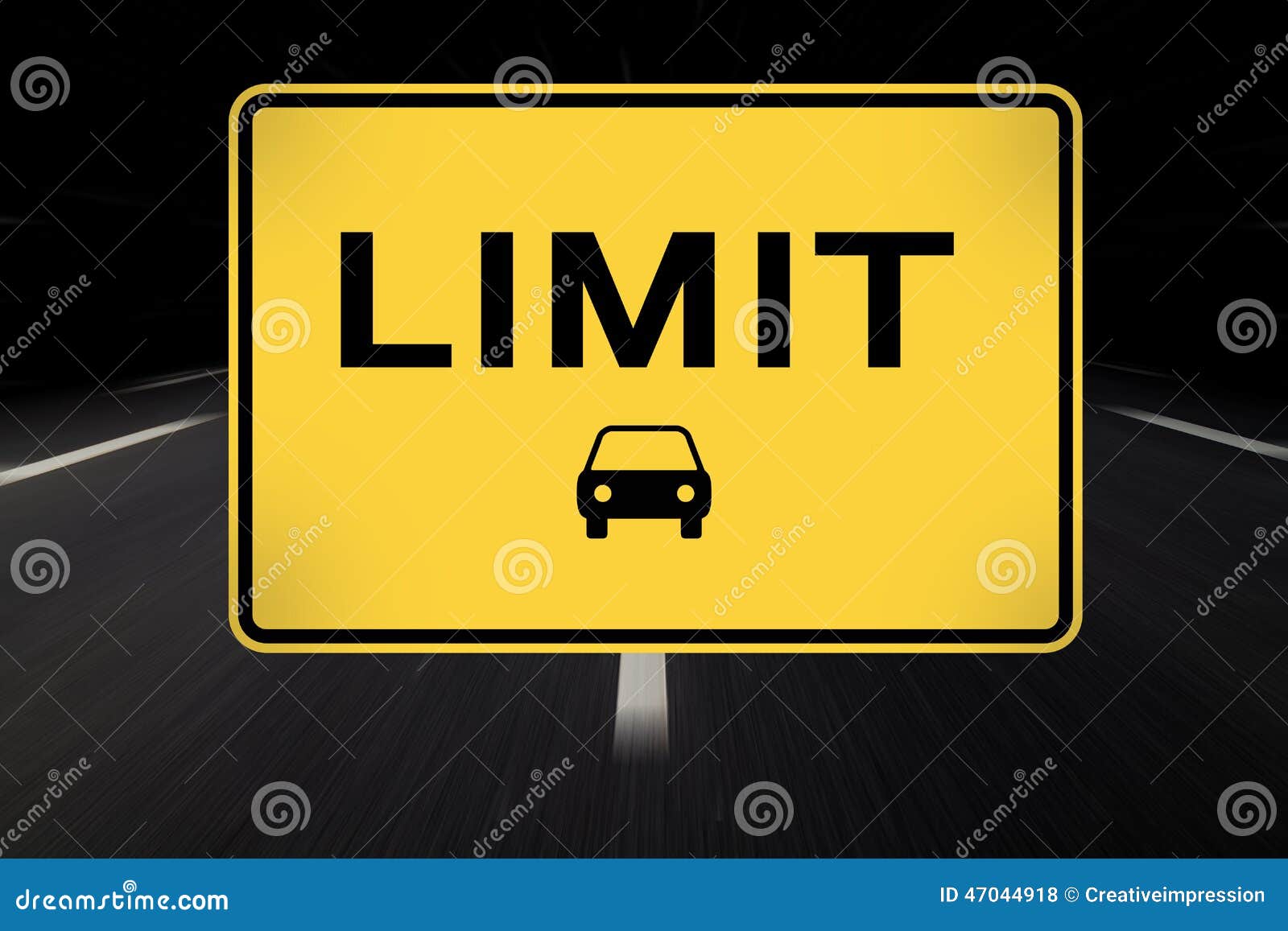 Grenze Geschrieben Auf Verkehrszeichen Stockfoto - Bild von text ...