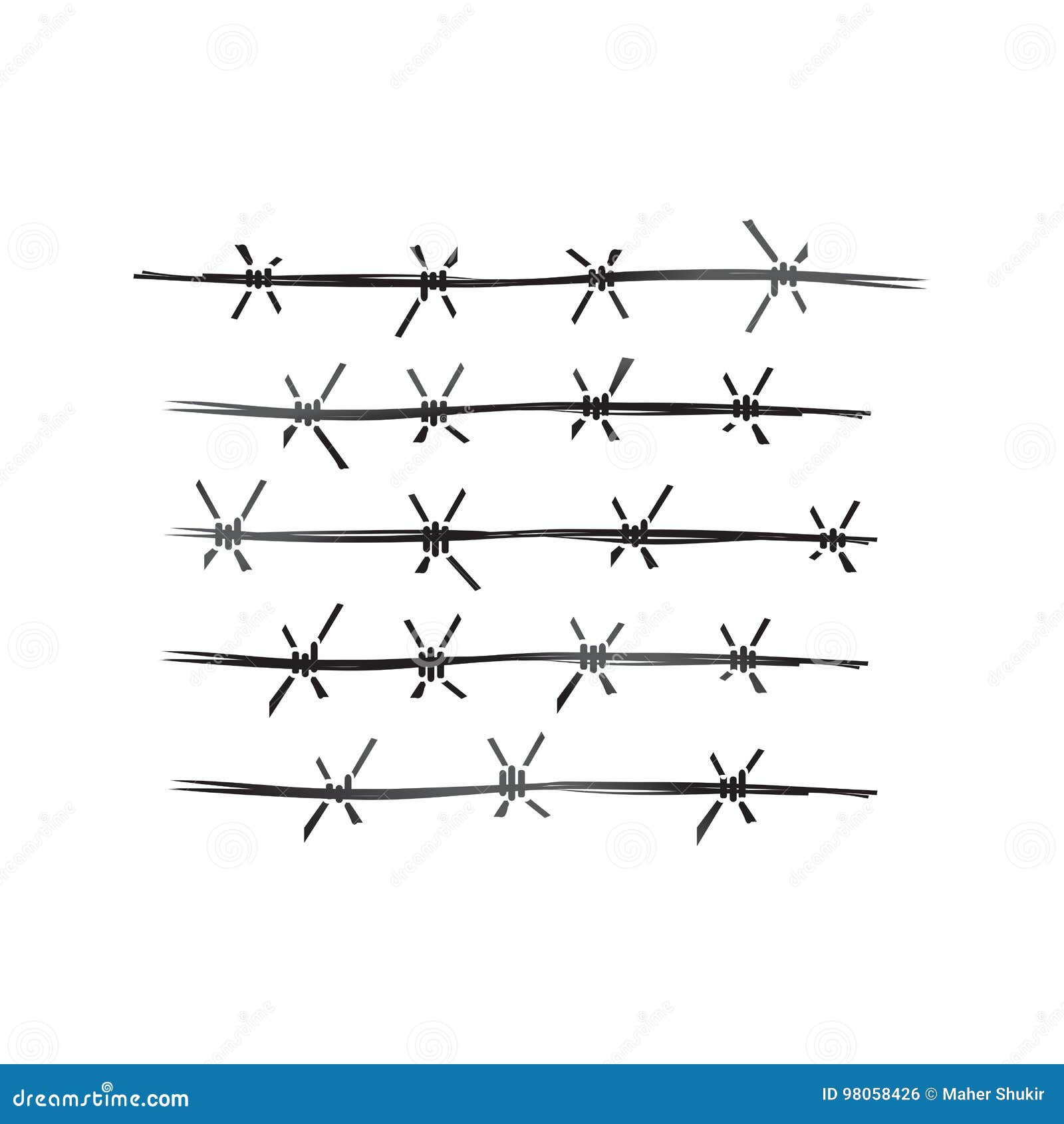 Grenze verdrahtet Symbol vektor abbildung. Illustration von draht ...