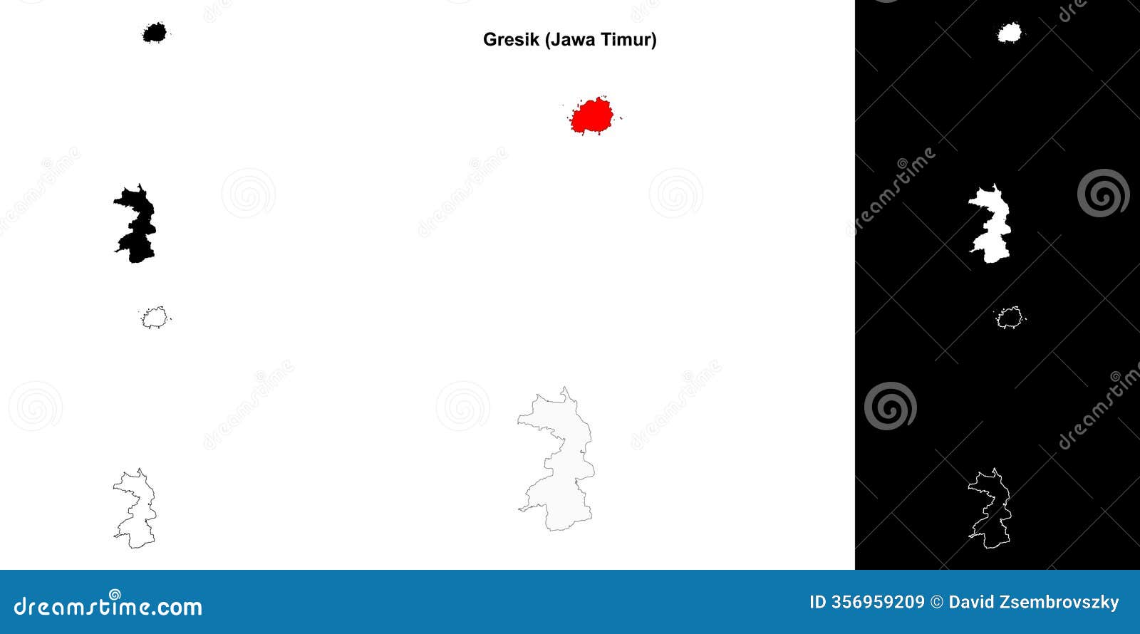 Gresik outline map stock illustration. Illustration of contour - 356959209