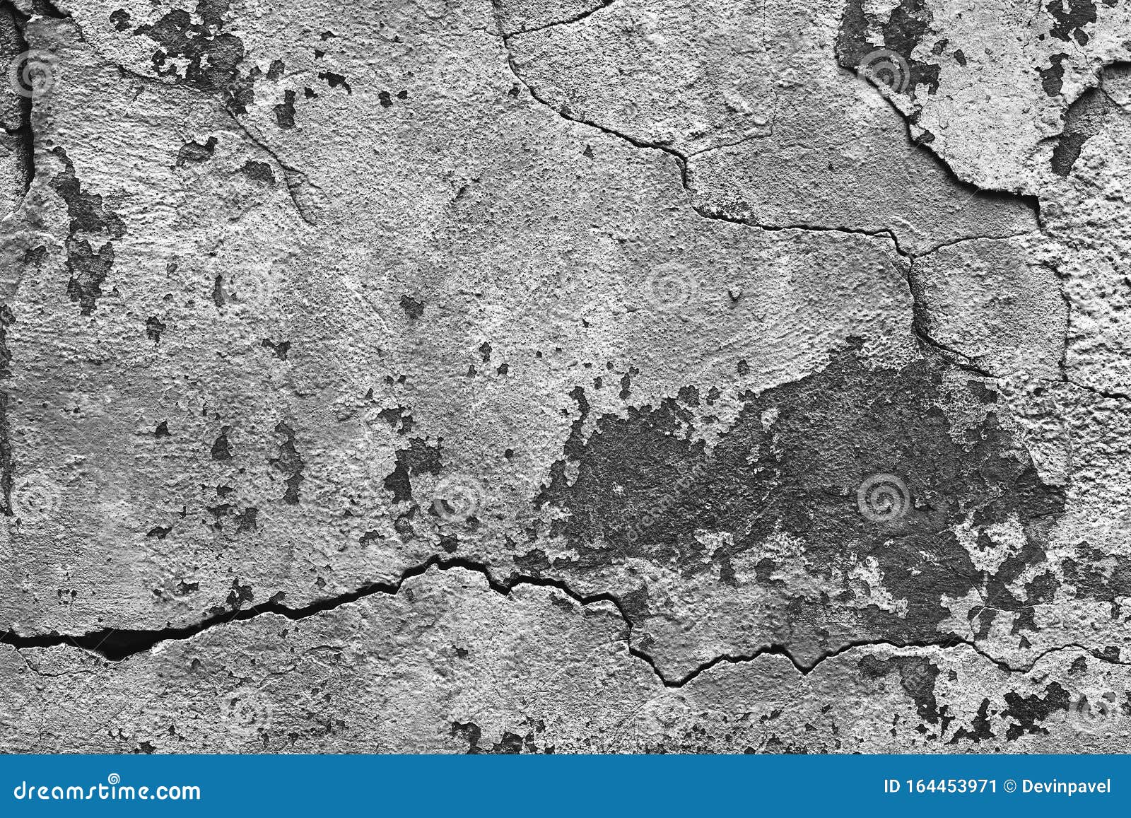 Grey Abstract Background. Cracks on the Old Concrete Surface Stock ...