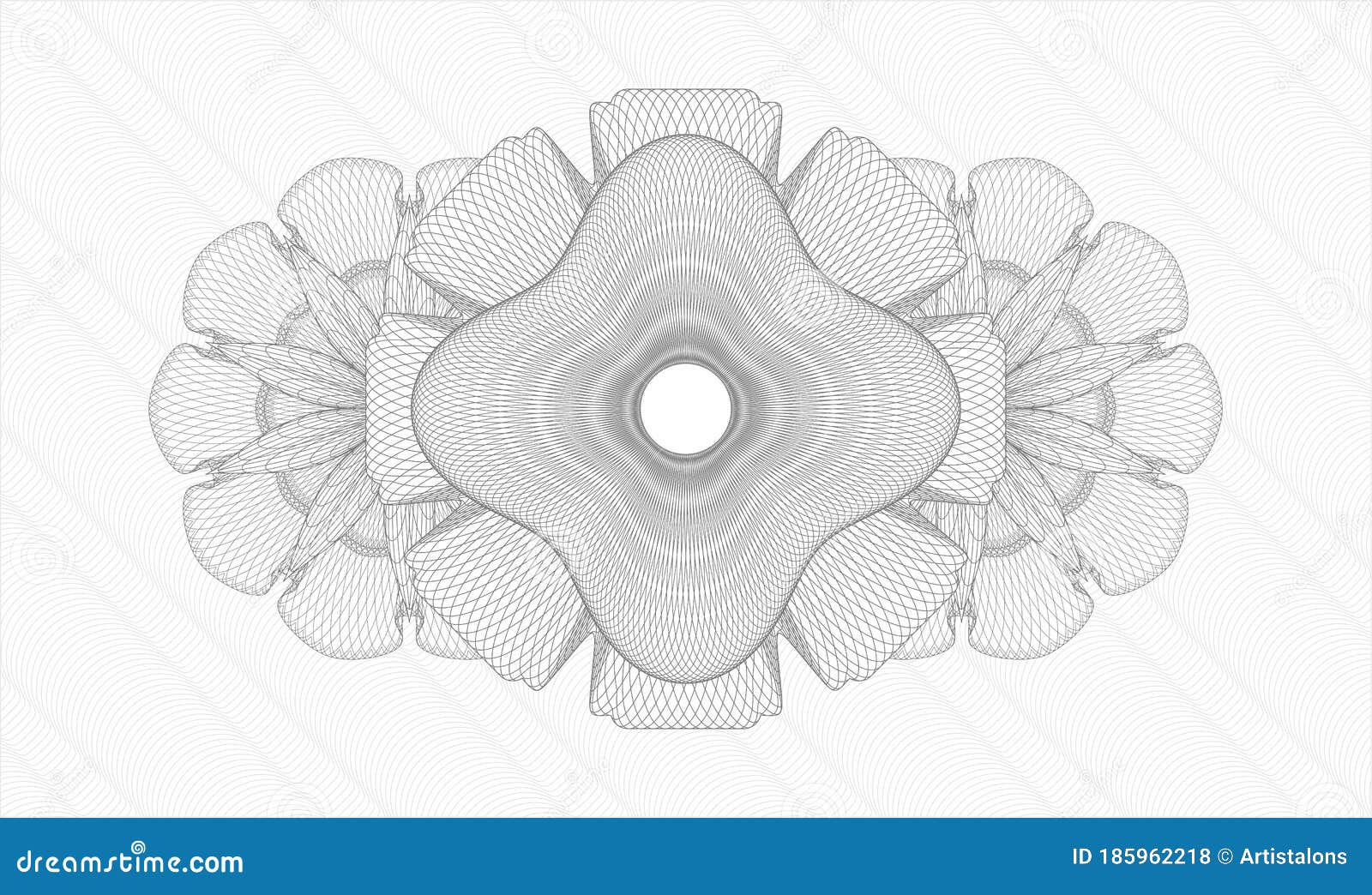 Grey Abstract Linear Rosette. Vector Illustration Stock Vector ...
