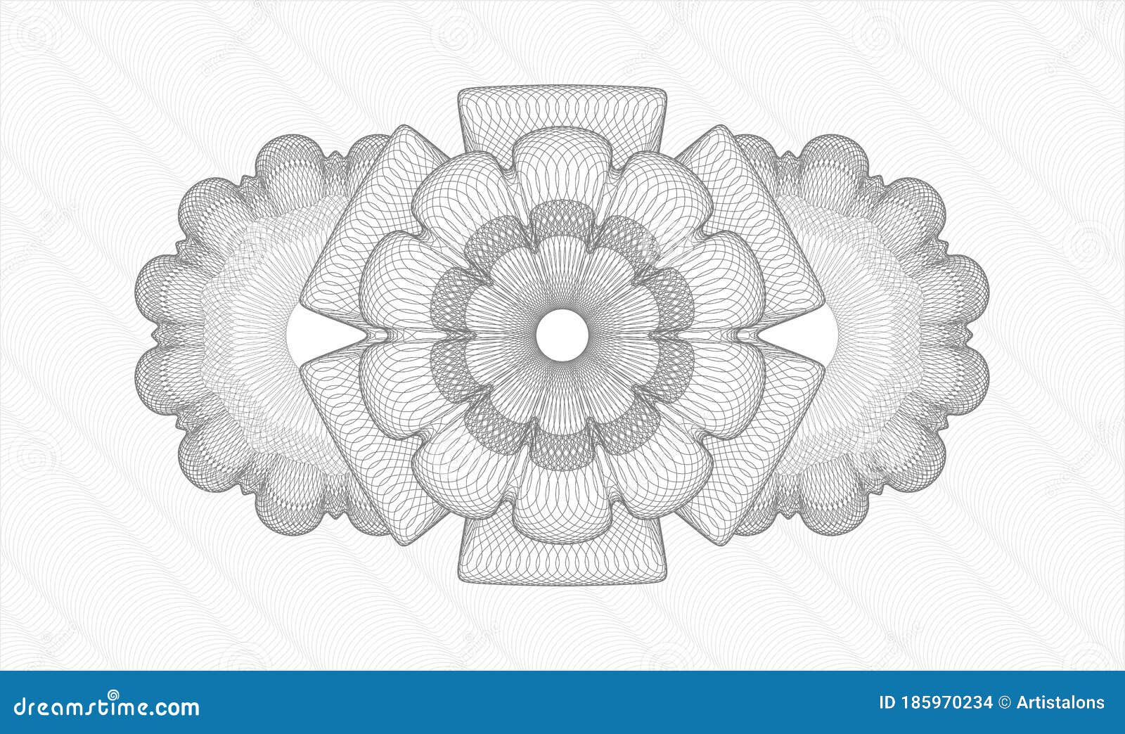 Grey Abstract Linear Rosette. Vector Illustration Stock Vector ...