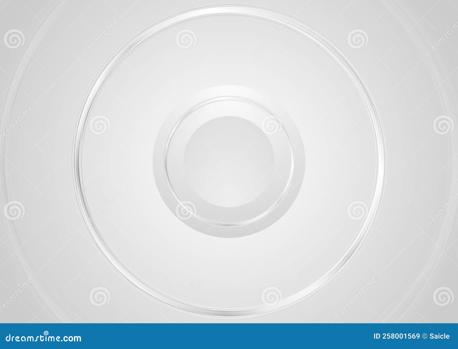 Grey Abstract Minimal Circular Background with Glossy Rings Stock ...