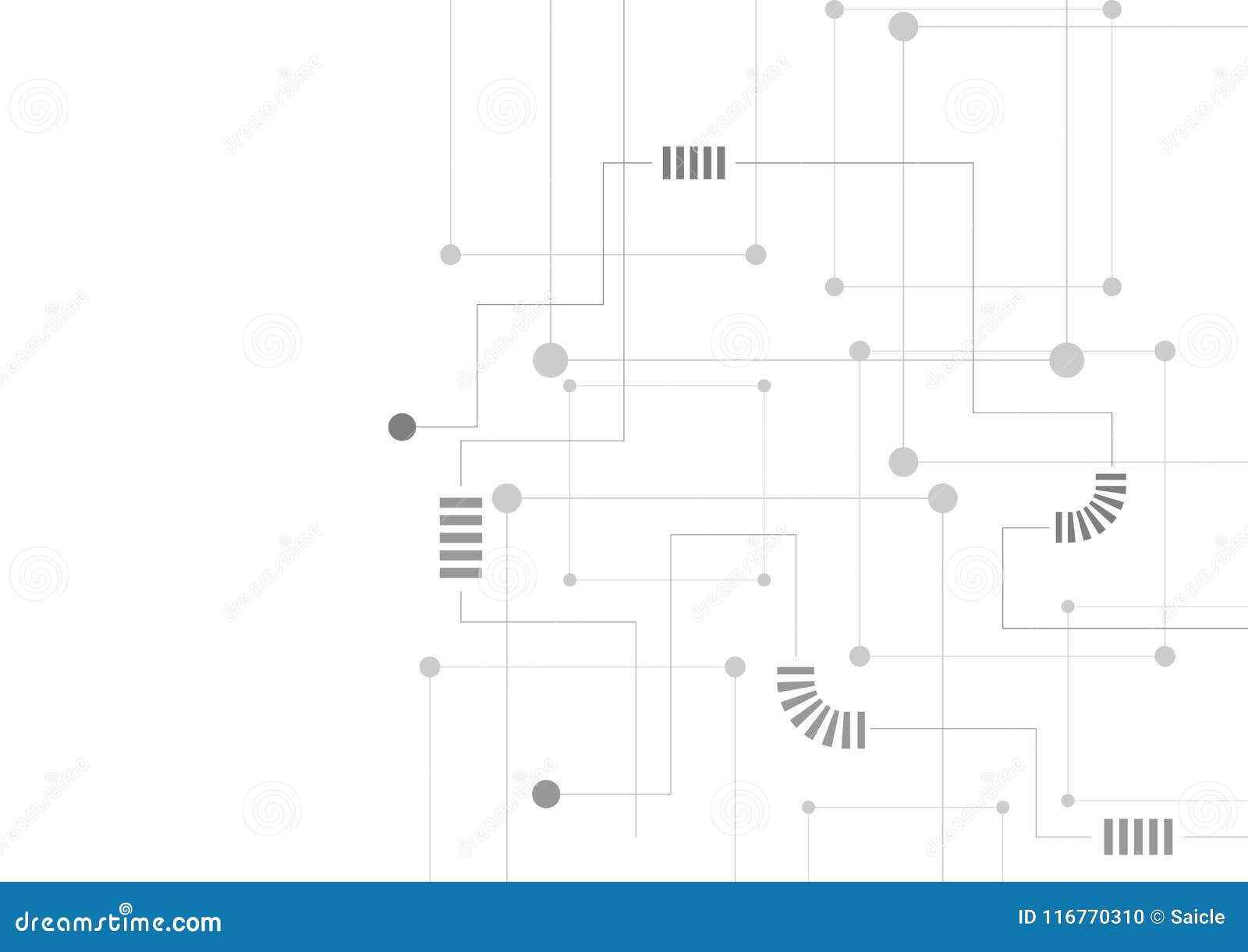 Grey Abstract Tech Circuit Board Drawing Stock Vector - Illustration of ...