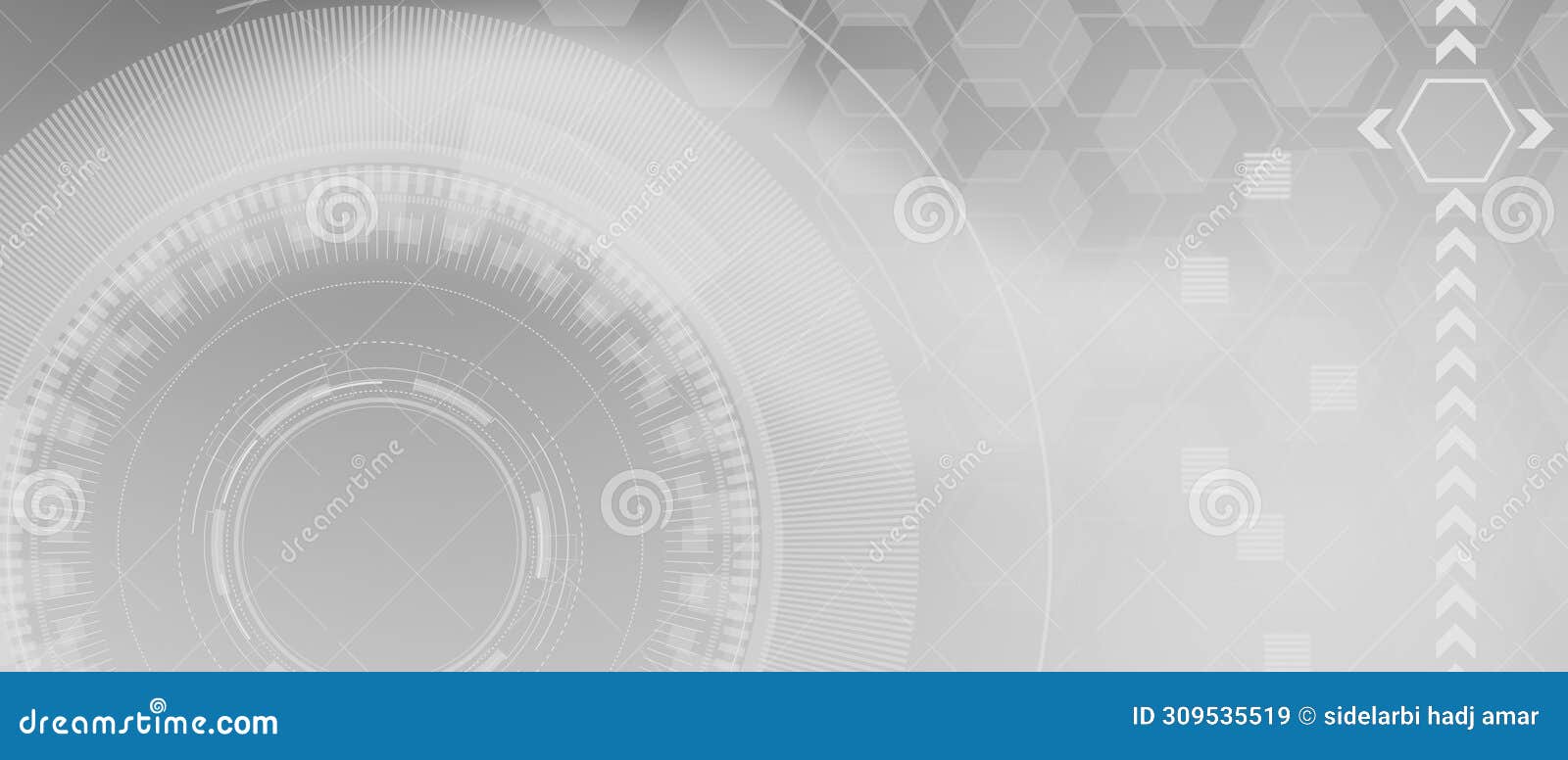 Grey Abstract Technology Background with Hexagons Stock Illustration ...