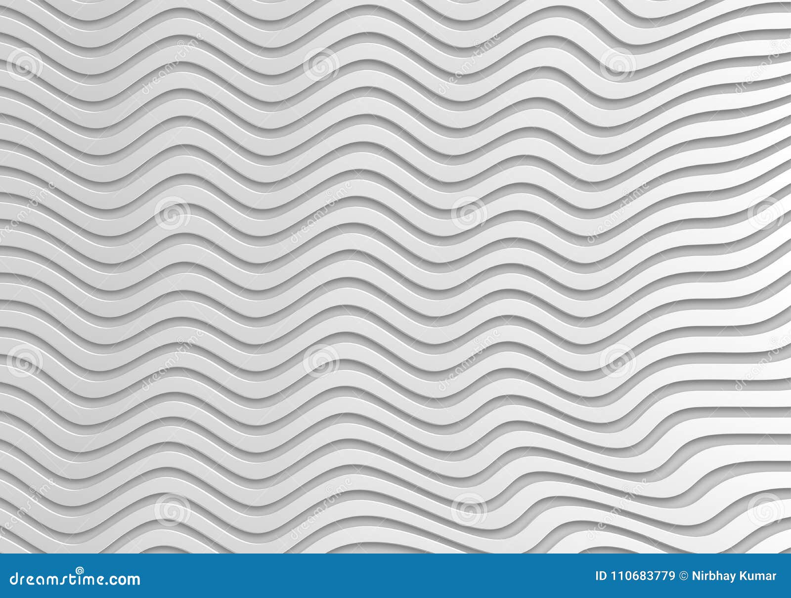 Grey Abstract Wave 3d Seamless Background Stock Vector - Illustration ...