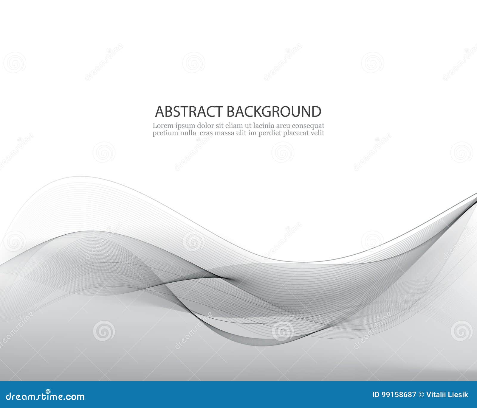 Grey Abstract Waves.Vector Grey Background Stock Vector - Illustration ...