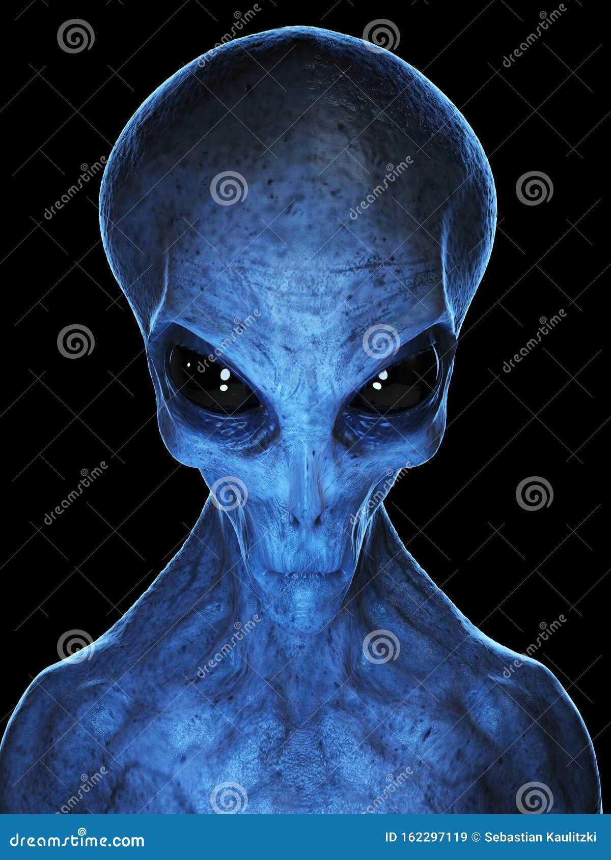 A grey alien stock illustration. Illustration of paranormal - 162297119