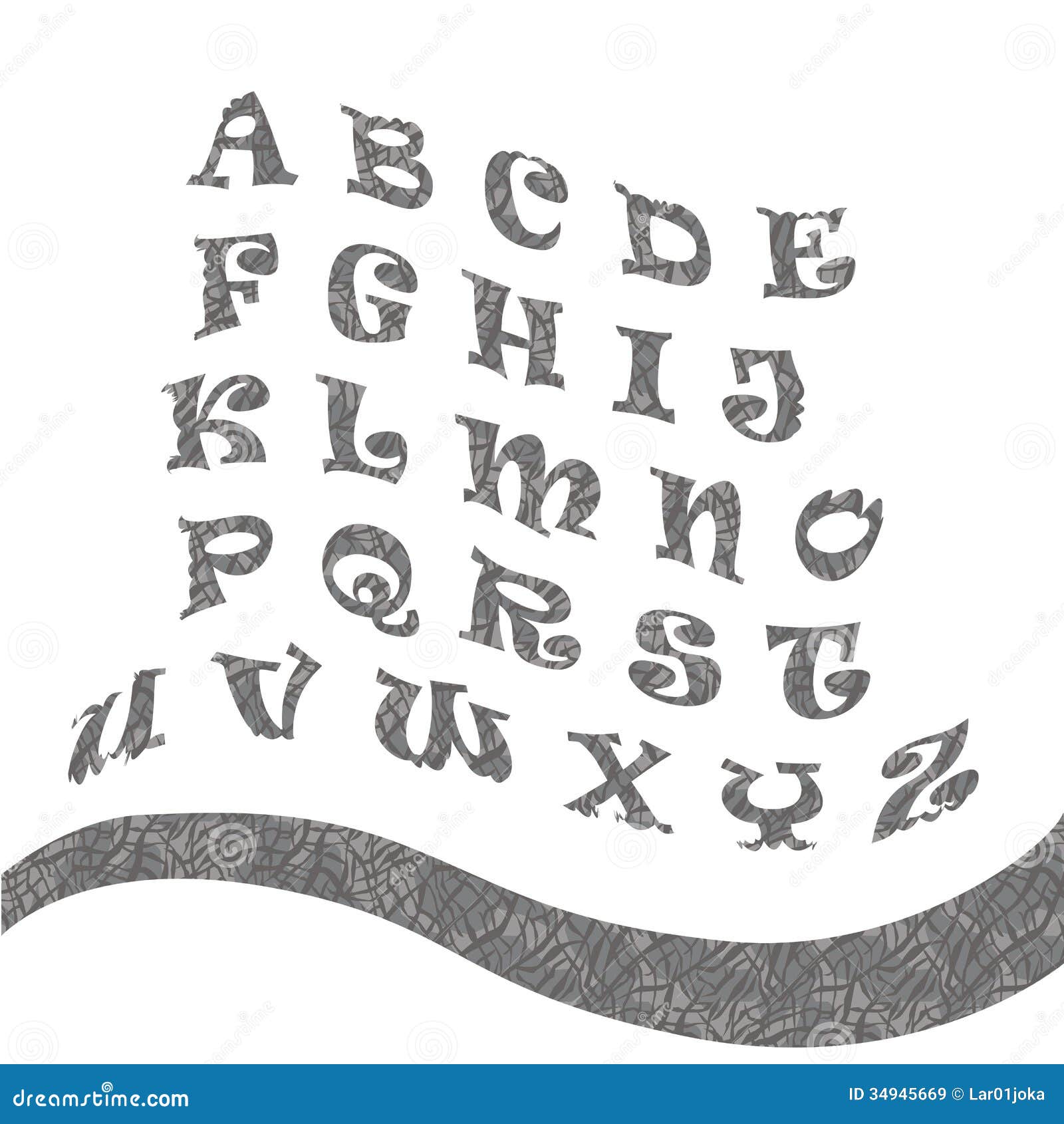 Grey alphabet stock vector. Illustration of cartoon, graphic - 34945669