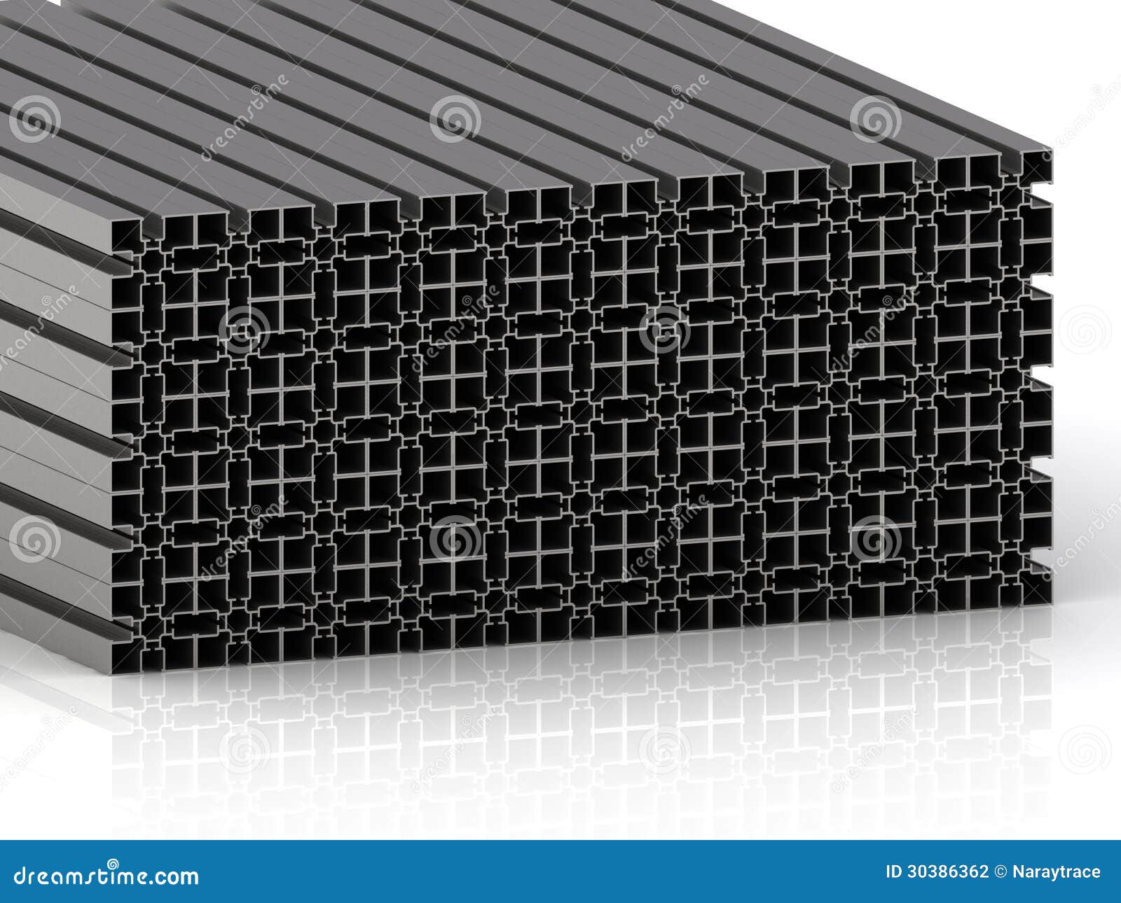 Grey aluminum profile stock illustration. Illustration of chrome - 30386362