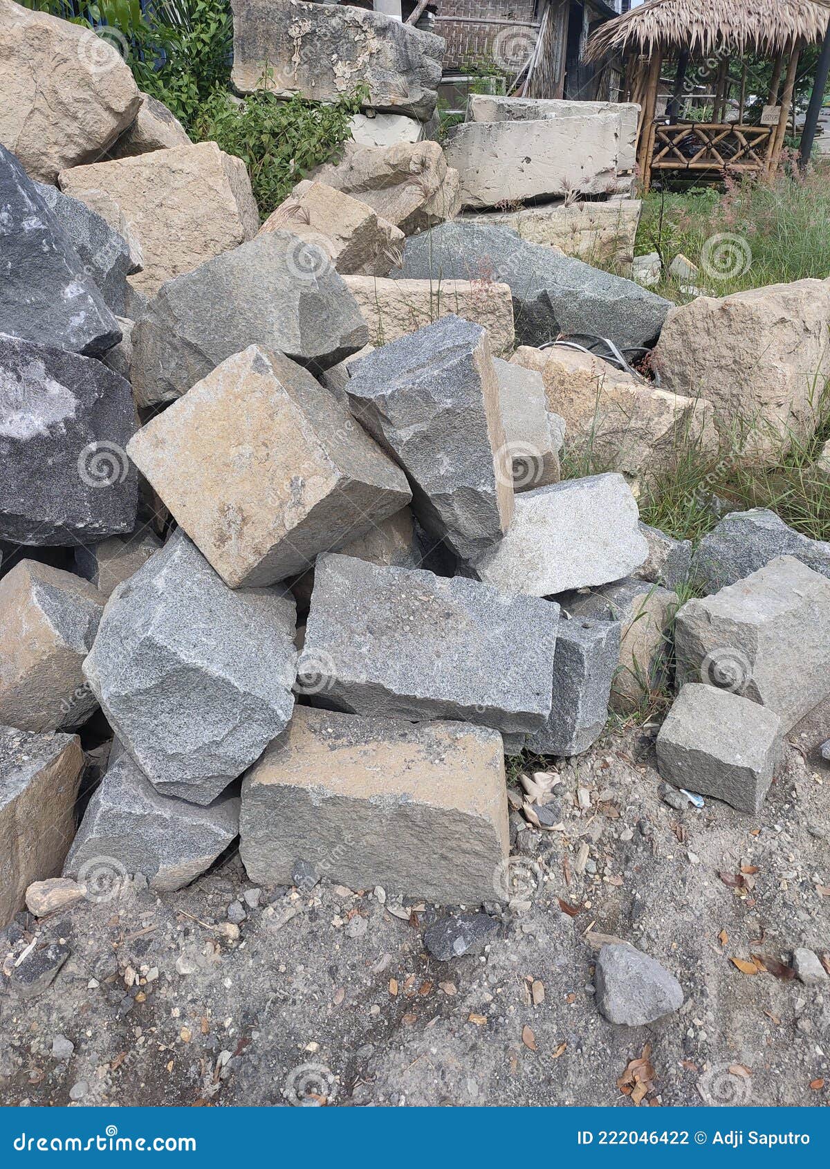 Grey Andesite Stone from Indonesia Stock Photo - Image of gravel ...