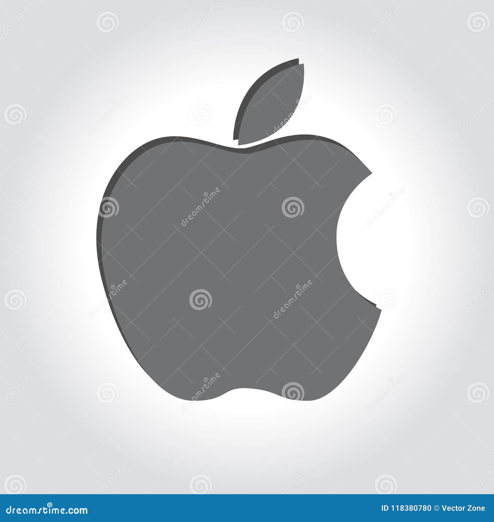 Grey apple logo editorial image. Illustration of grey - 118380780