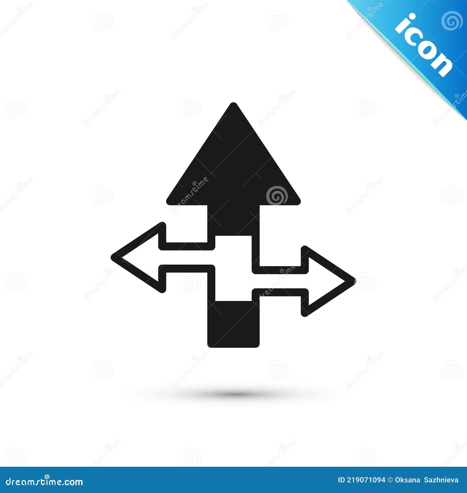 Grey Arrow Icon Isolated on White Background. Direction Arrowhead ...