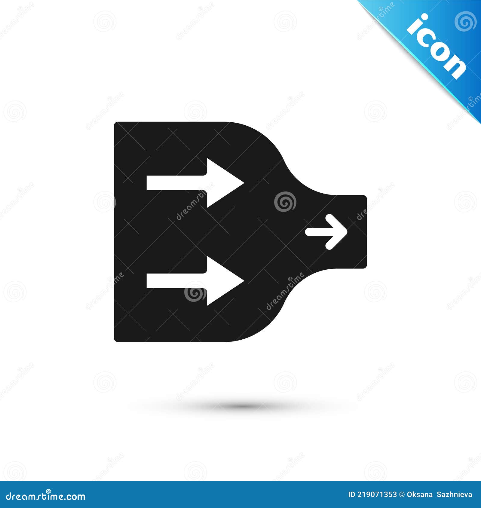 Grey Arrow Icon Isolated on White Background. Direction Arrowhead ...