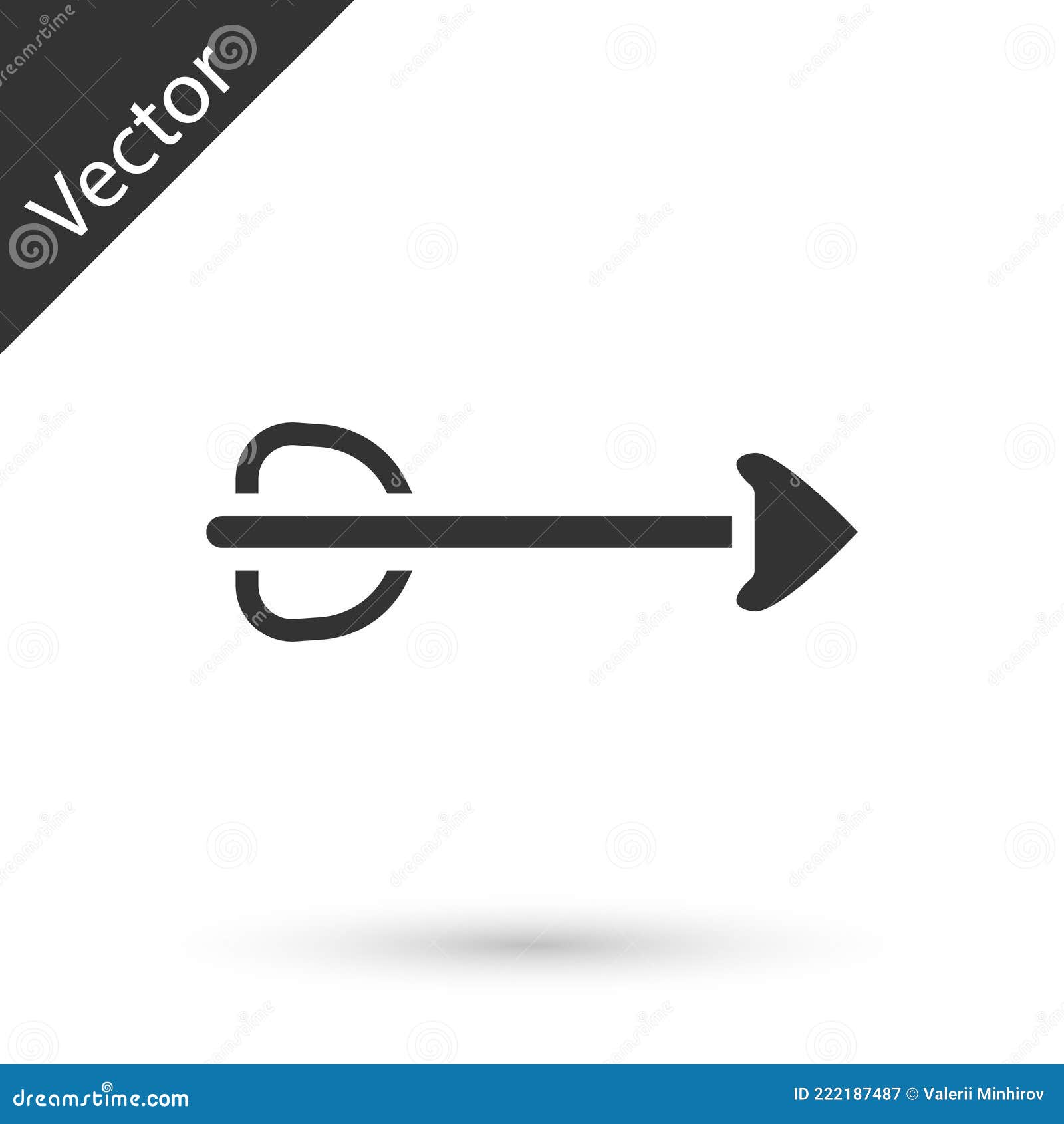 Grey Arrow Icon Isolated on White Background. Vector Stock Vector ...