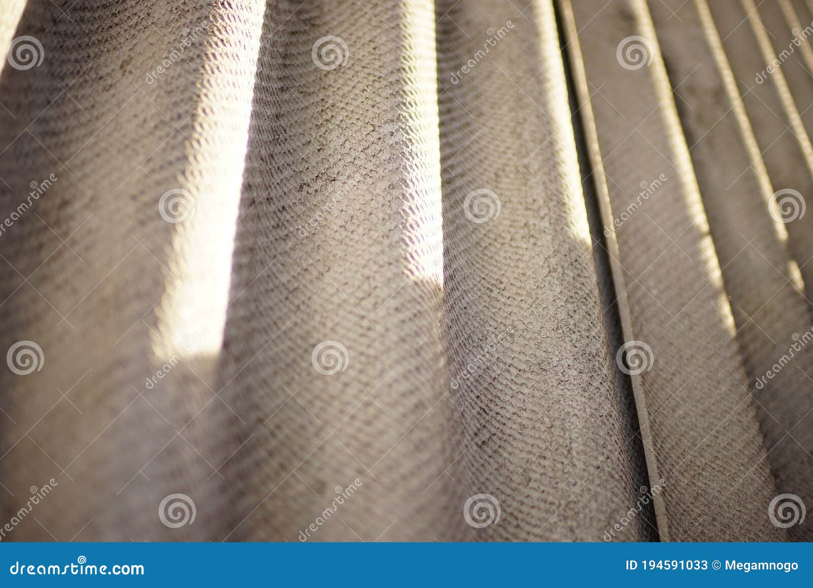 Grey Asbestos Cement Slate Fence Closeup. Bottom View Stock Image ...