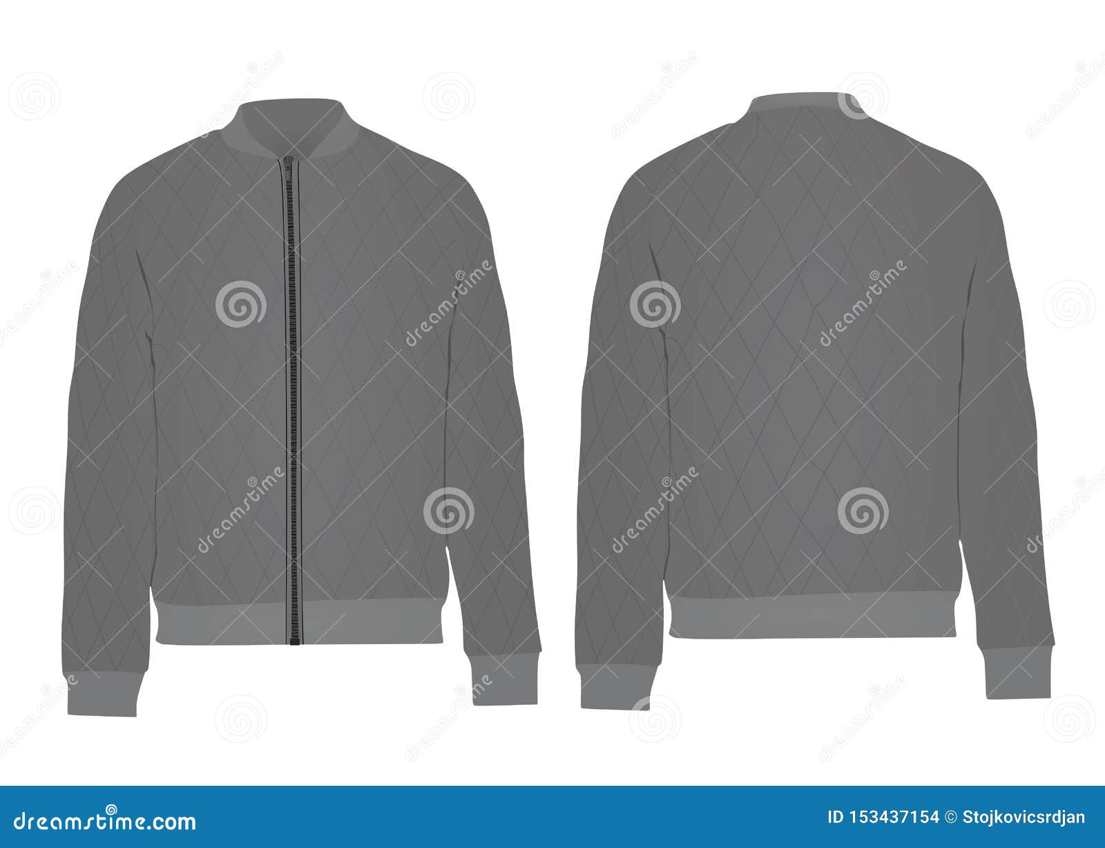 Grey autumn jacket stock vector. Illustration of design - 153437154