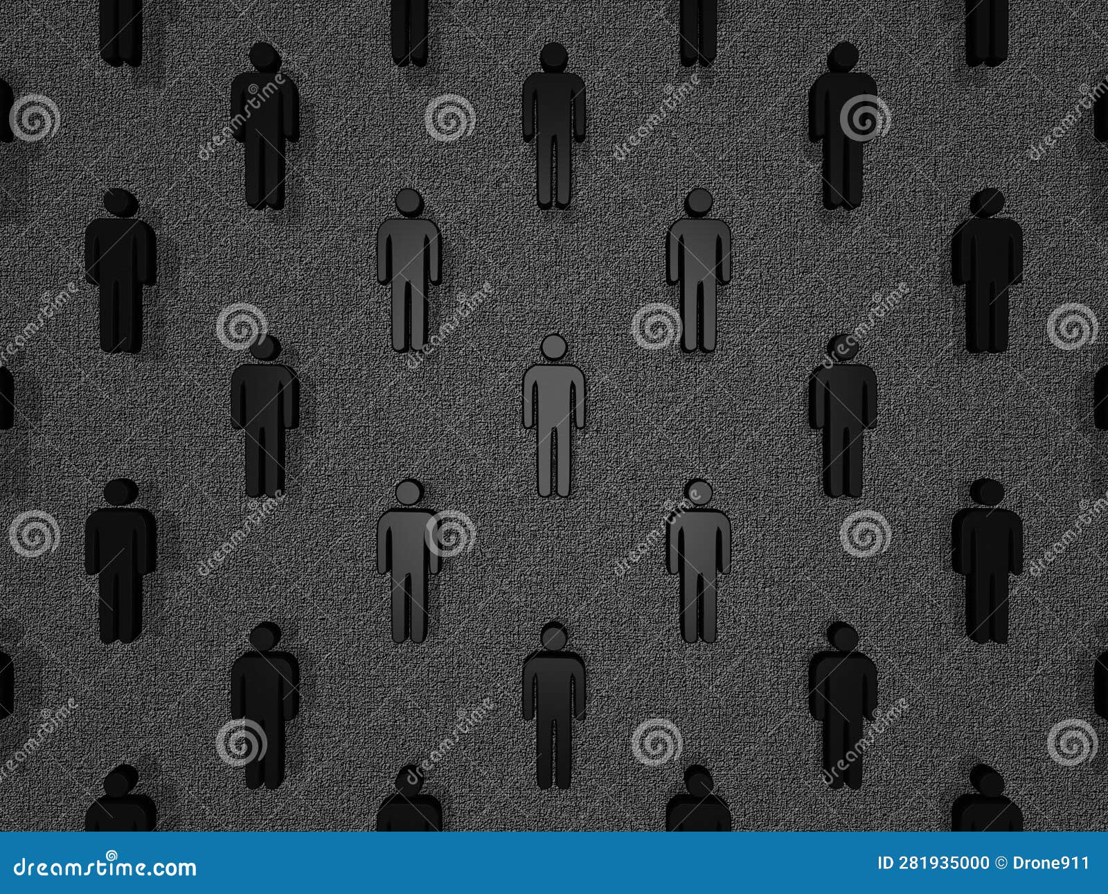 Grey Background with Black Icons of Men, Textured Layer, Abstract ...