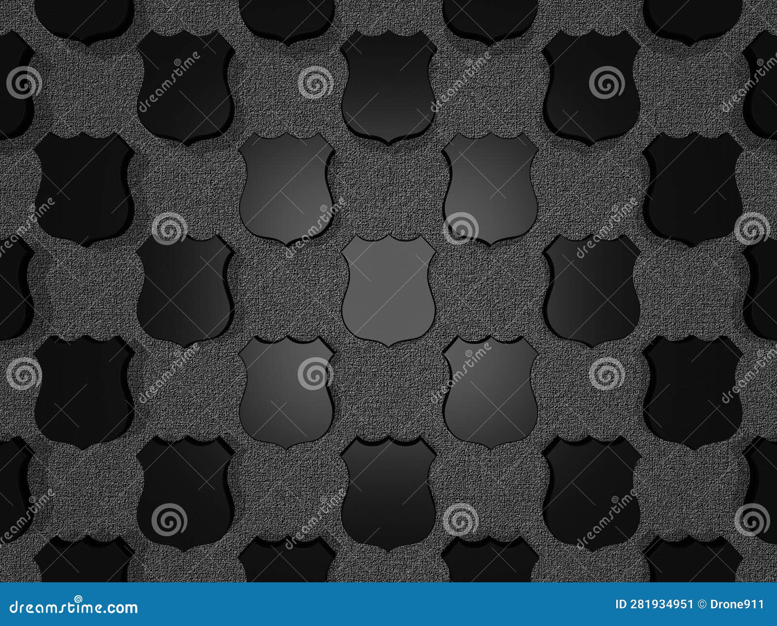 Grey Background with Black Shields, Textured Layer, Abstract Design ...
