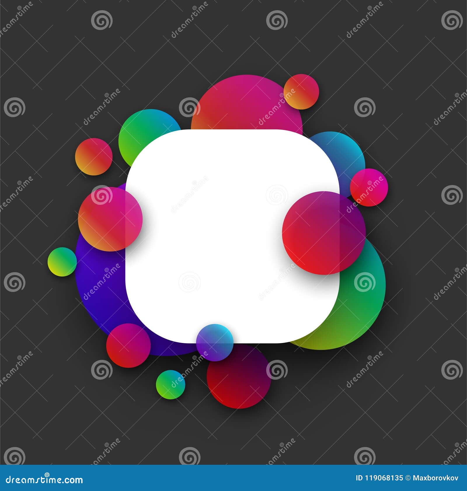 Grey Background with Colour Circles. Stock Vector - Illustration of ...