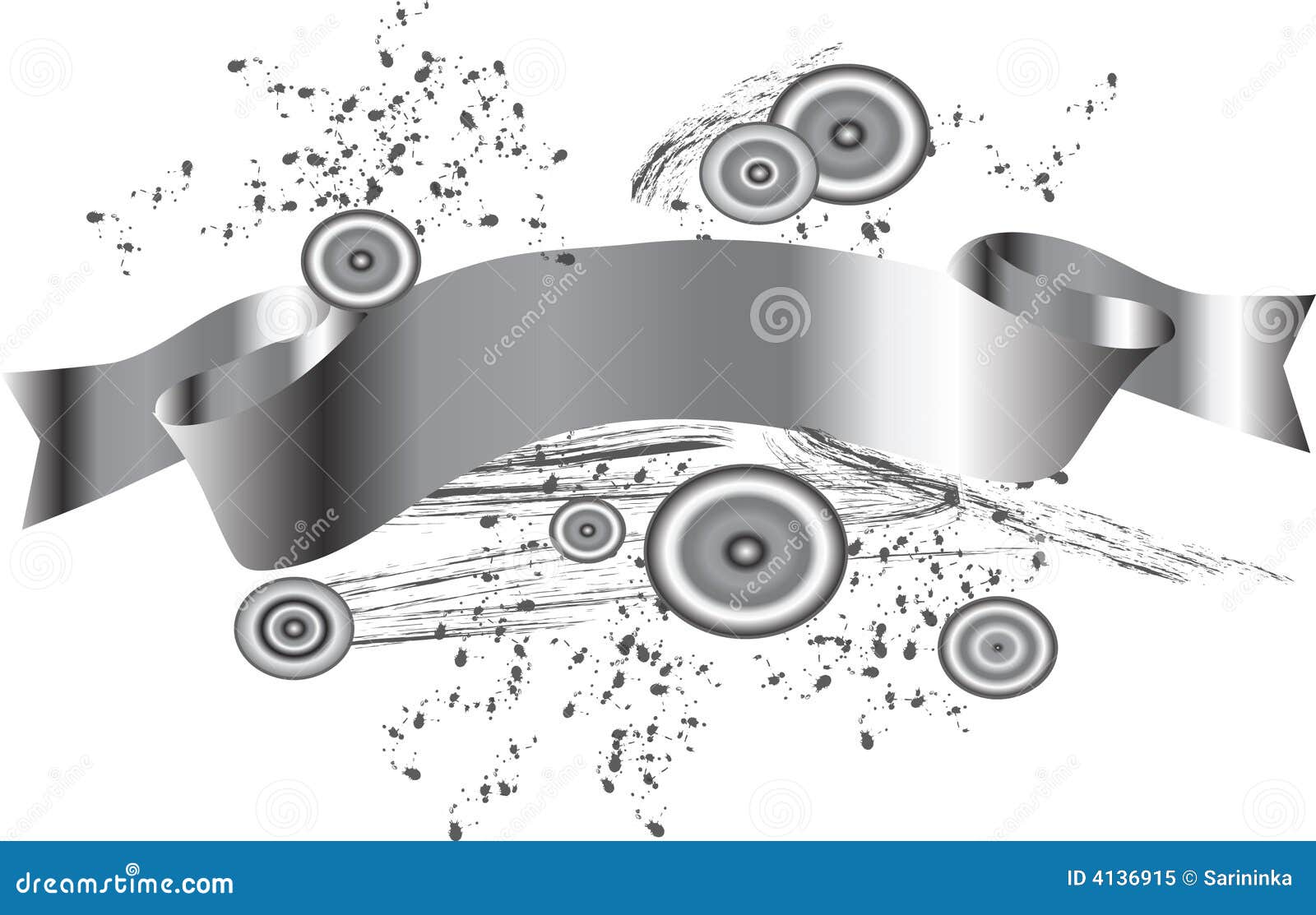 Grey banner stock vector. Illustration of clear, texture - 4136915