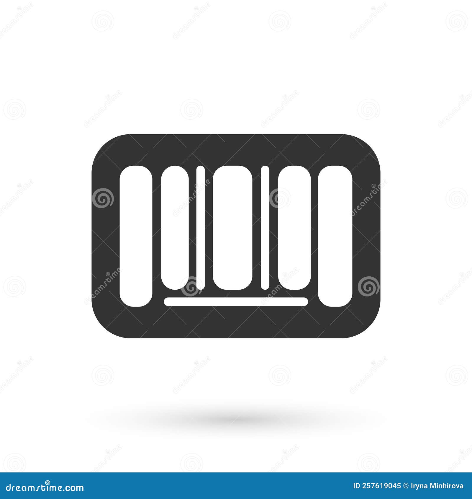 Grey Barcode Icon Isolated on White Background. Vector Stock ...