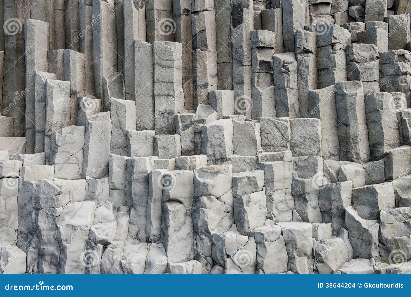 Grey Basalt Columns, Reynisdrangar, Iceand Stock Photo - Image of ...