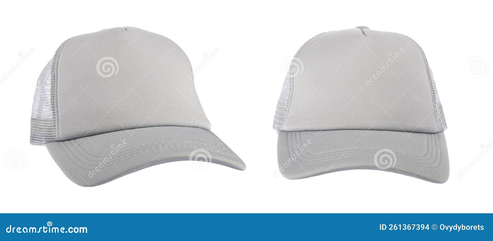 Grey Baseball Cap Isolated without Shadow White Background Stock Photo ...