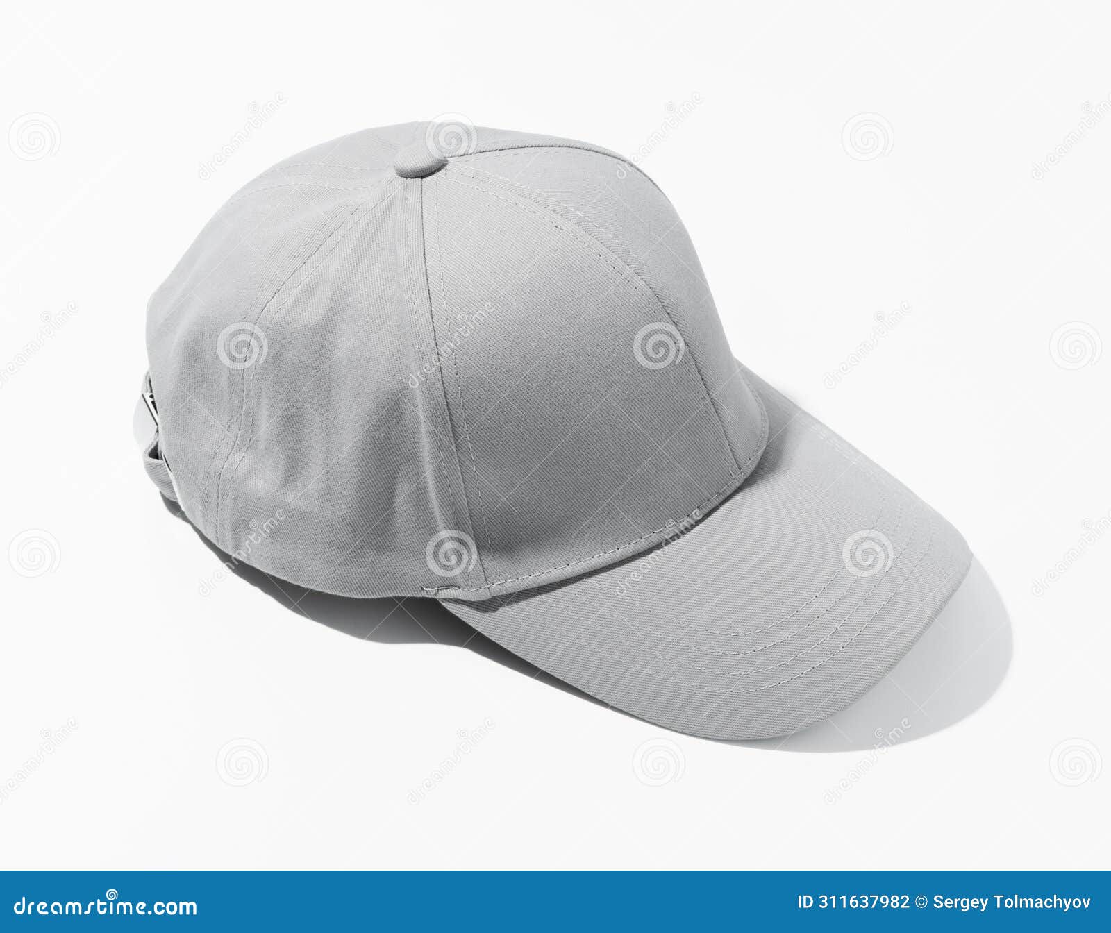 Grey Baseball Cap on White Background Stock Photo - Image of white ...