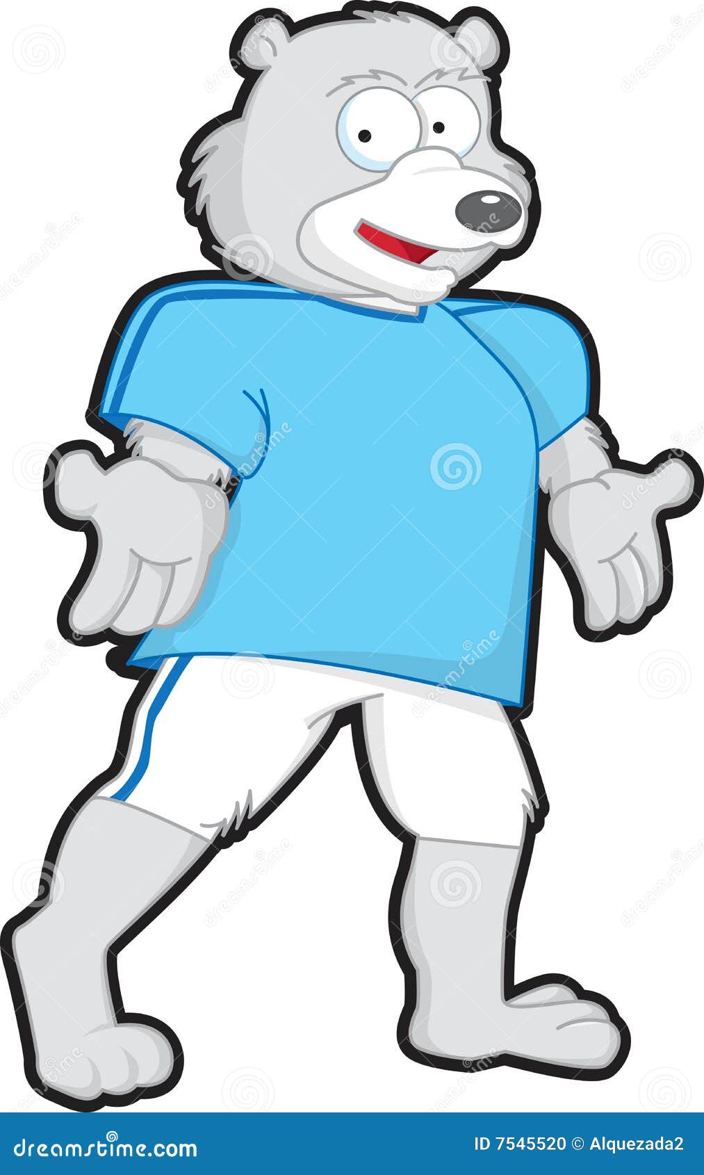 Grey bear stock illustration. Illustration of ball, happy - 7545520