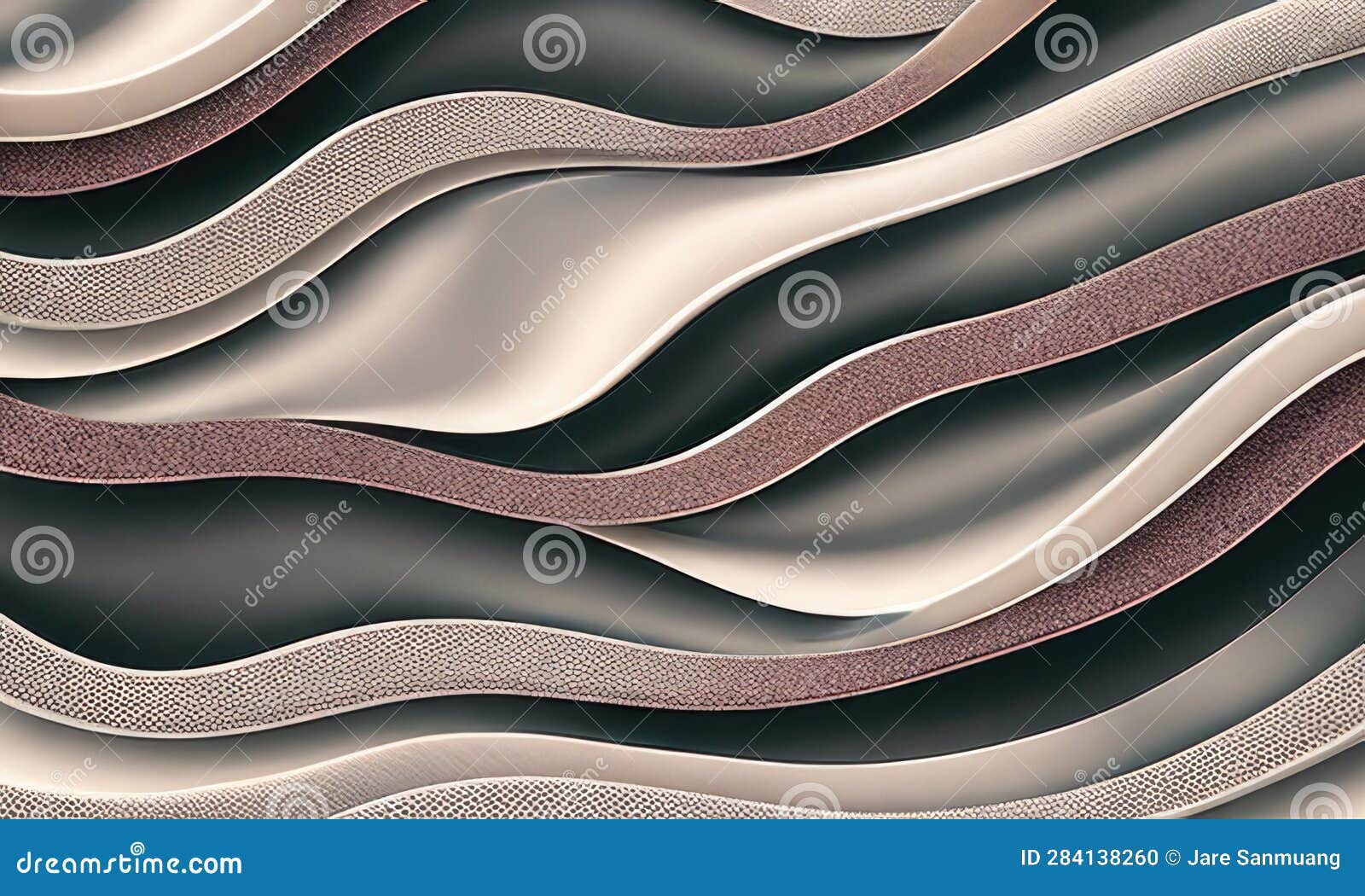 Grey Beige Waves Papercut Overlapping 3d Soft Pastel Paper Texture ...