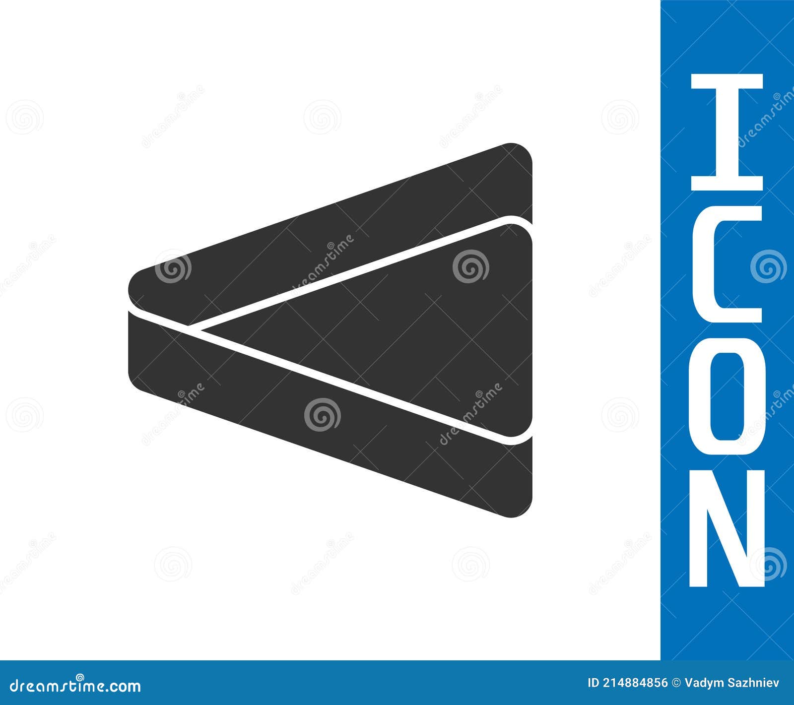 Grey Billiard Triangle Icon Isolated on White Background. Vector Stock ...