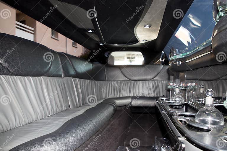A Grey and Black Interior Limo Car Stock Image - Image of limos, deluxe ...