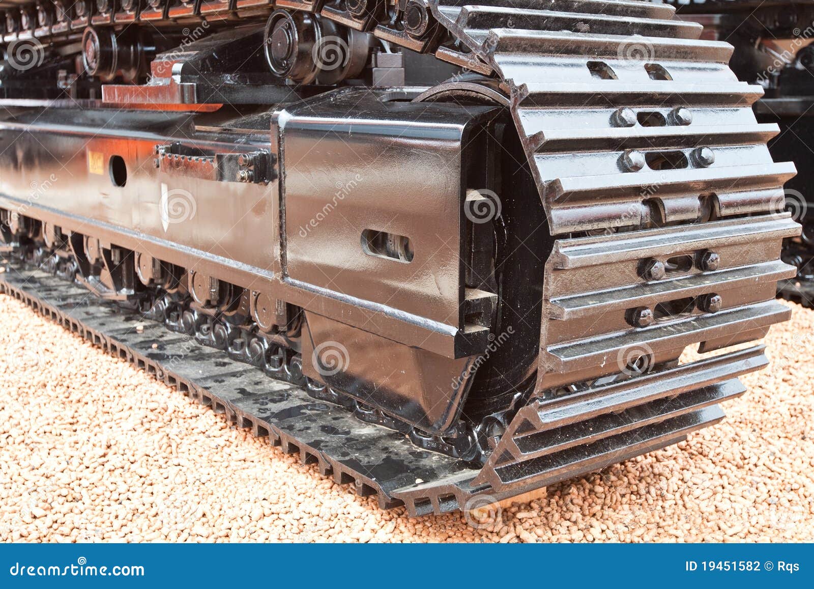 Grey and Black Metall Caterpillar Band of Digger Stock Photo - Image of ...