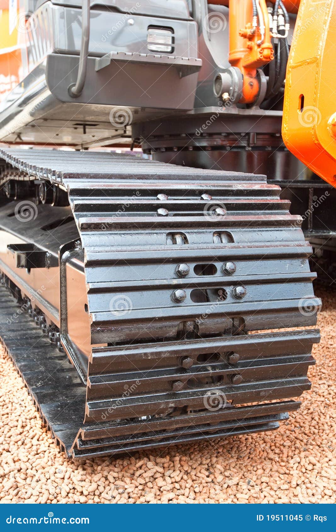 Grey and Black Metall Caterpillar Band of Digger Stock Image - Image of ...