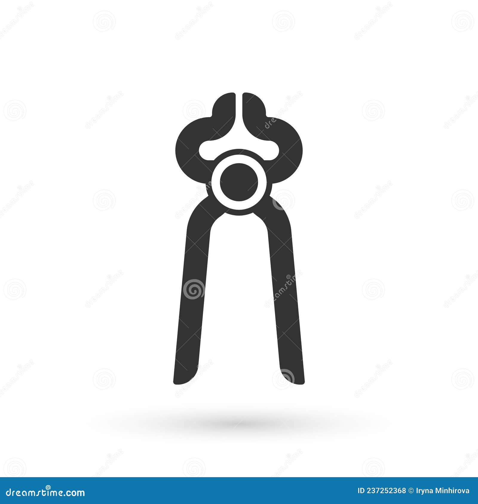 Grey Blacksmith Pliers Tool Icon Isolated on White Background. Vector ...