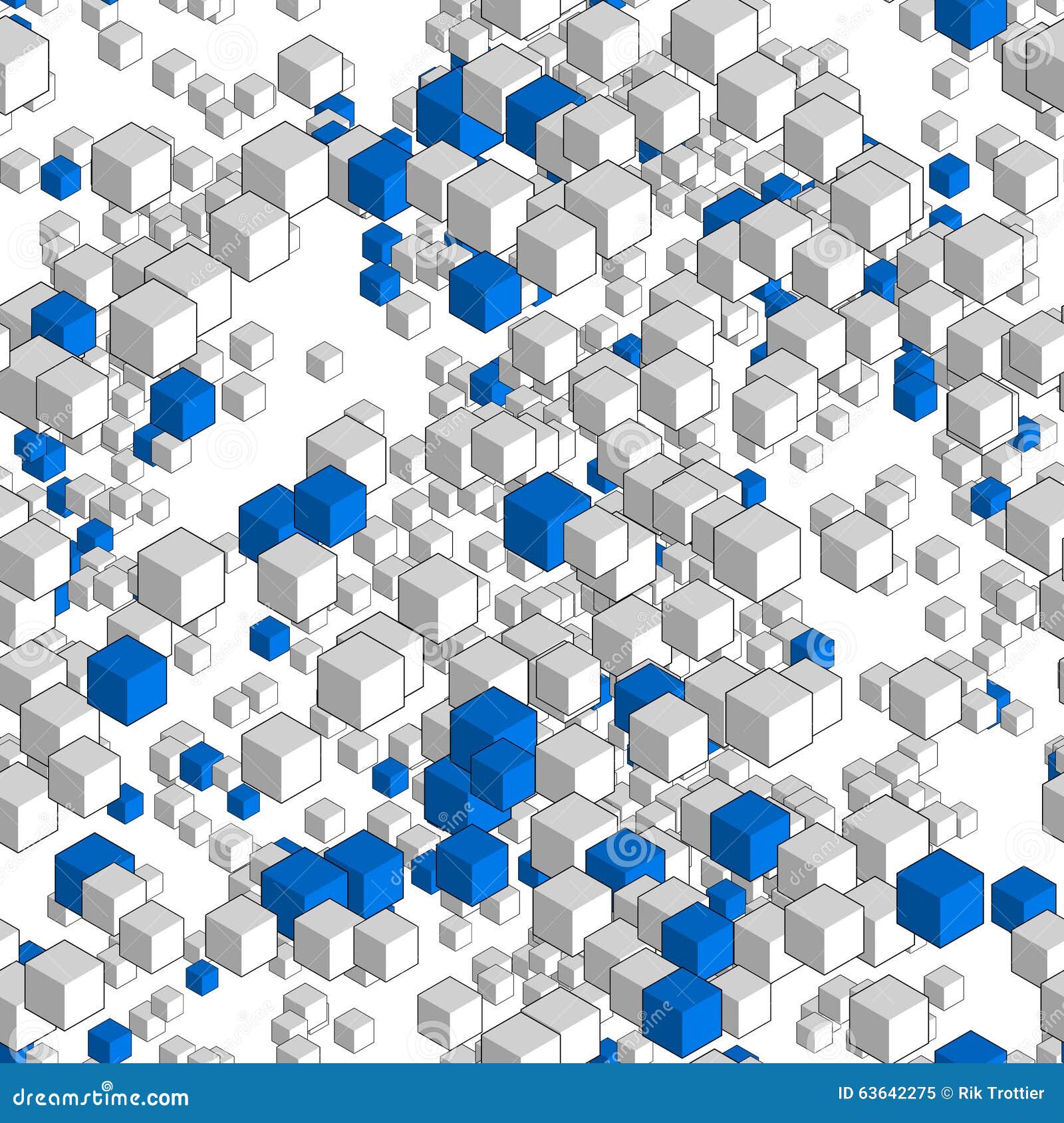 Grey blue boxes abstract stock illustration. Illustration of concept ...