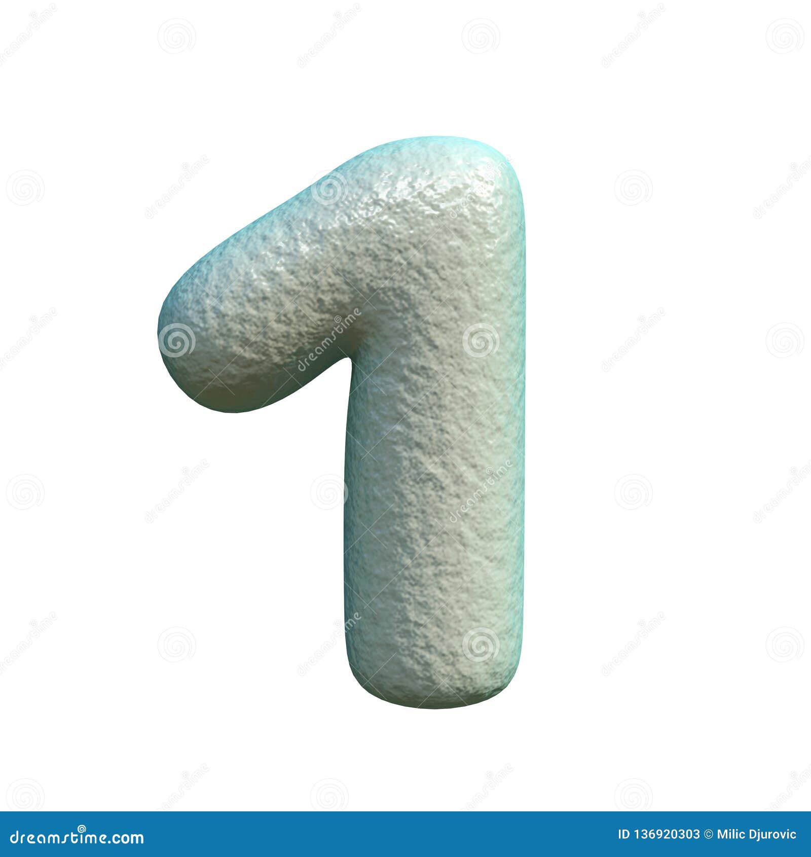 Grey Blue Clay Number 1 ONE 3D Stock Illustration - Illustration of ...