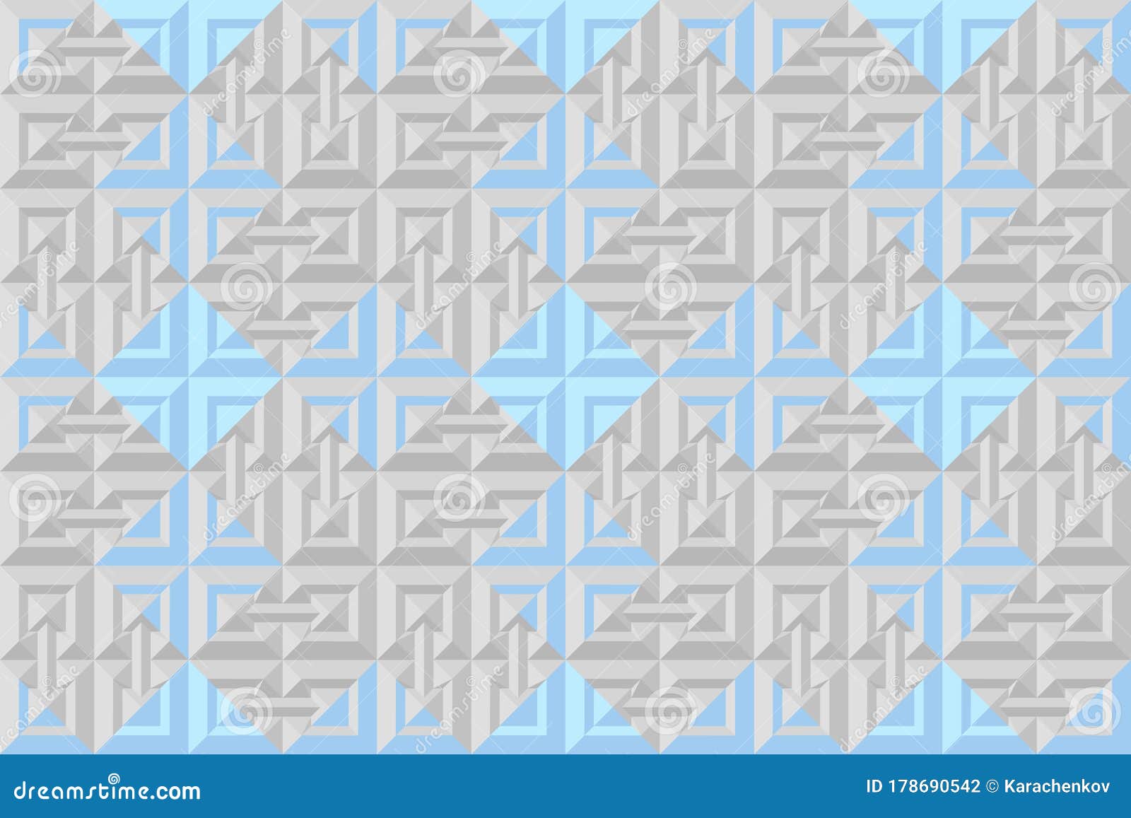 Grey and Blue 3d Seamless Pattern for Geometry Design Stock ...