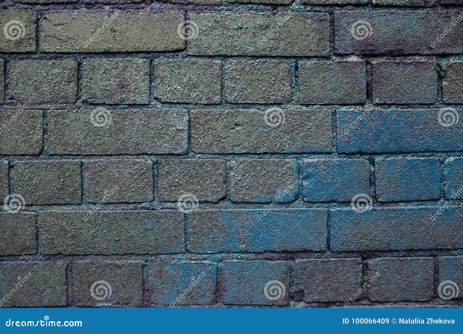 Grey and Blue Grunge Brick Wall Background Texture Stock Image - Image ...
